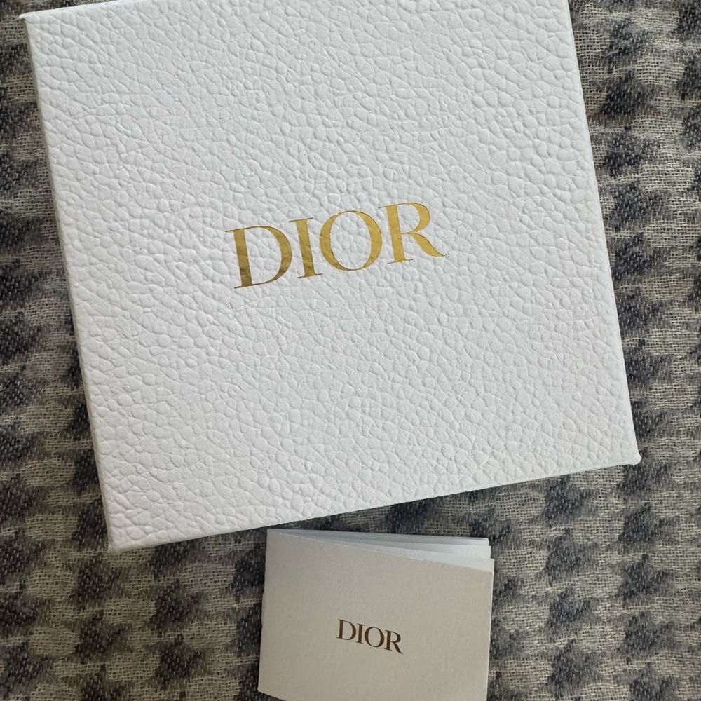 Dior | Jewelry | Dior Textured White Box With Gold Logo | Poshmark